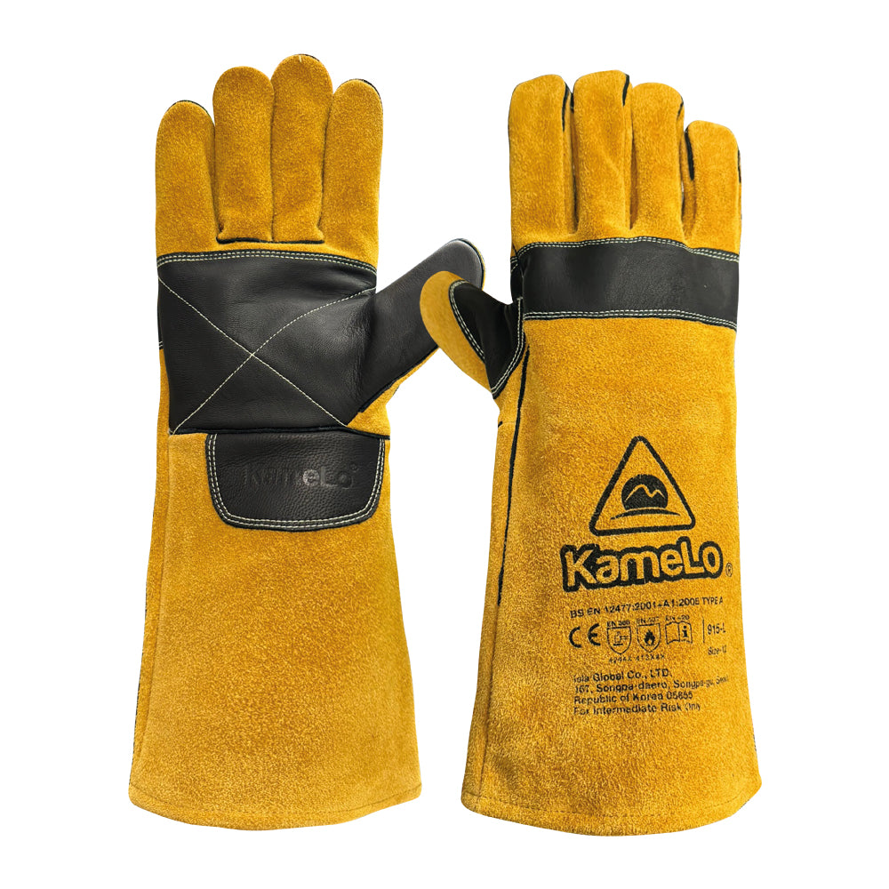 KameLo 915-LB | CE Certified Heavy Duty Reinforced Leather Welding Saf